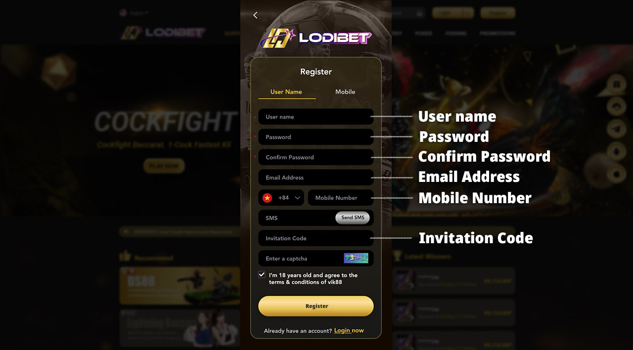 lodi646 Casino register and login for Free Account